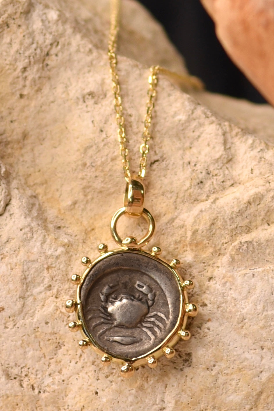 Athena & Owl Ancient Coin Pendant | 14K Gold + Certified Silver Coin ...